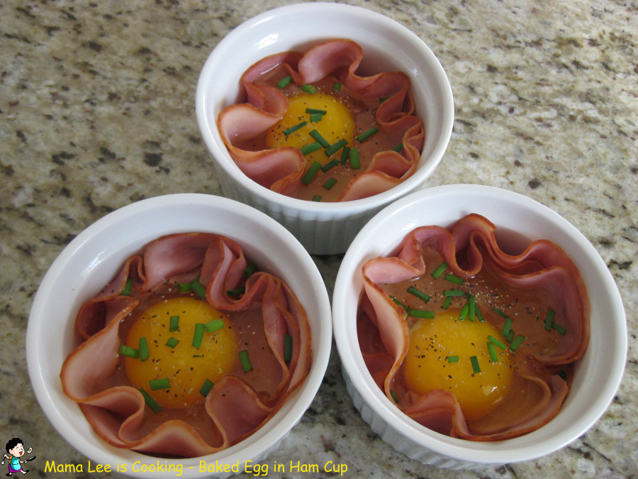 Baked Egg in Ham Cup – Mama Lee is Cooking （咱家小饭桌）